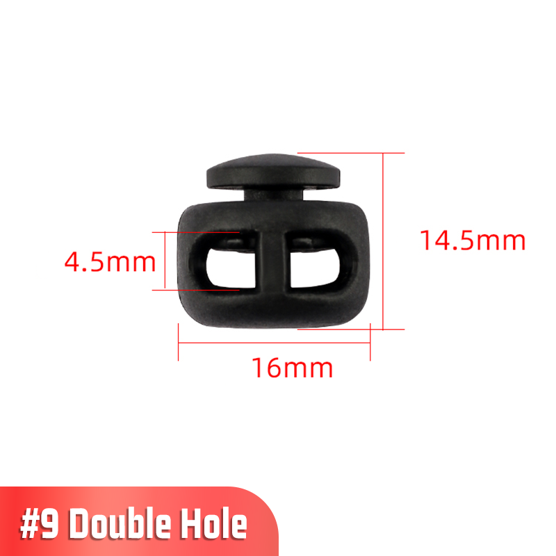 Single Double Hole Cord Lock Toggle Spring Buckle Rope Cord Lock Up End ...