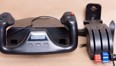 Logitech G Saitek Pro Flight Yoke + Throttle Column + Bracket - Gaming ...