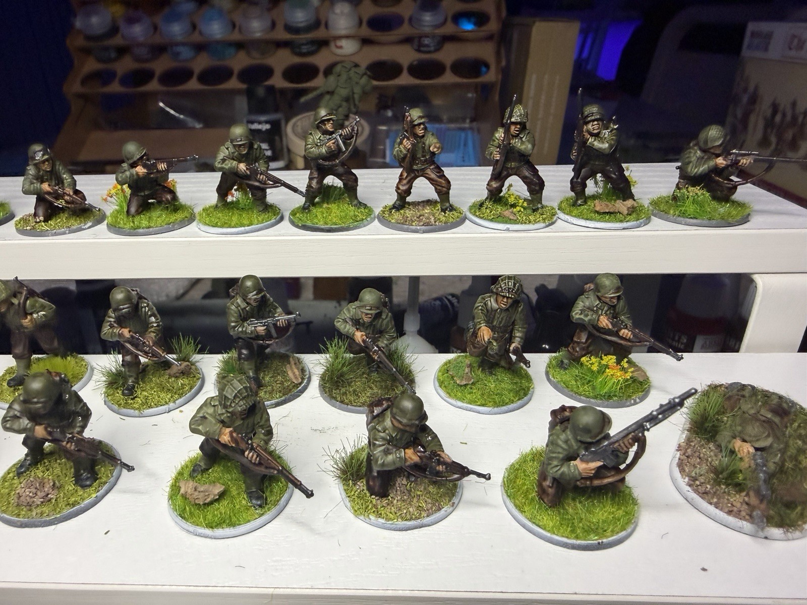 Bolt Action 28mm US Army 27 Men and 2 Tanks Pro Painted WW2 Miniatures ...