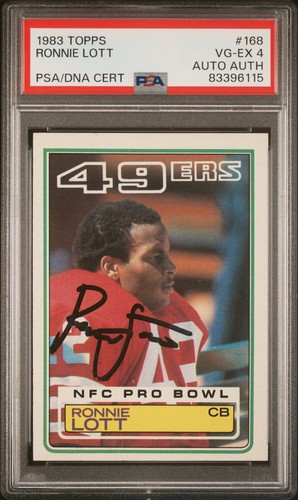 1983 TOPPS #168 RONNIE LOTT PSA 4 AUTO AUTHENTIC | eBay