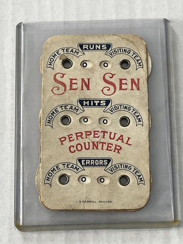 1930s Vintage SEN SEN GUM Baseball Perpetual Counter Pocket Scorer ...