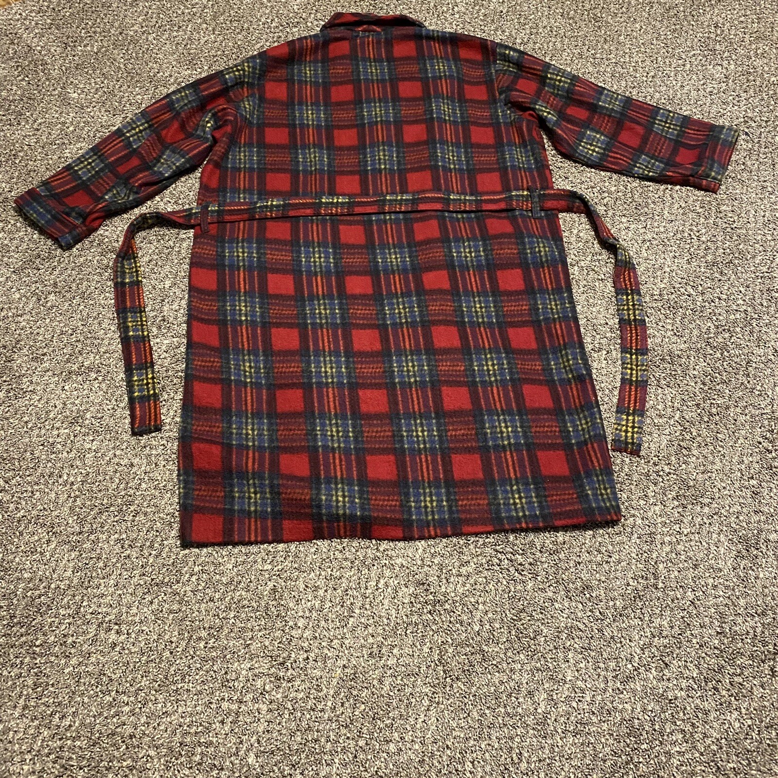 Christian Dior Robe De Chambre Red Plaid Fleece Robe … - Gem