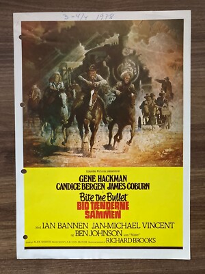 Bite the Bullet Gene Hackman Candice Bergen 1975 Danish Movie Press ...