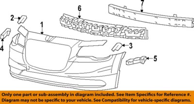 CHRYSLER OEM 11-23 300 Front Bumper Bumper Components-Lower Bracket ...