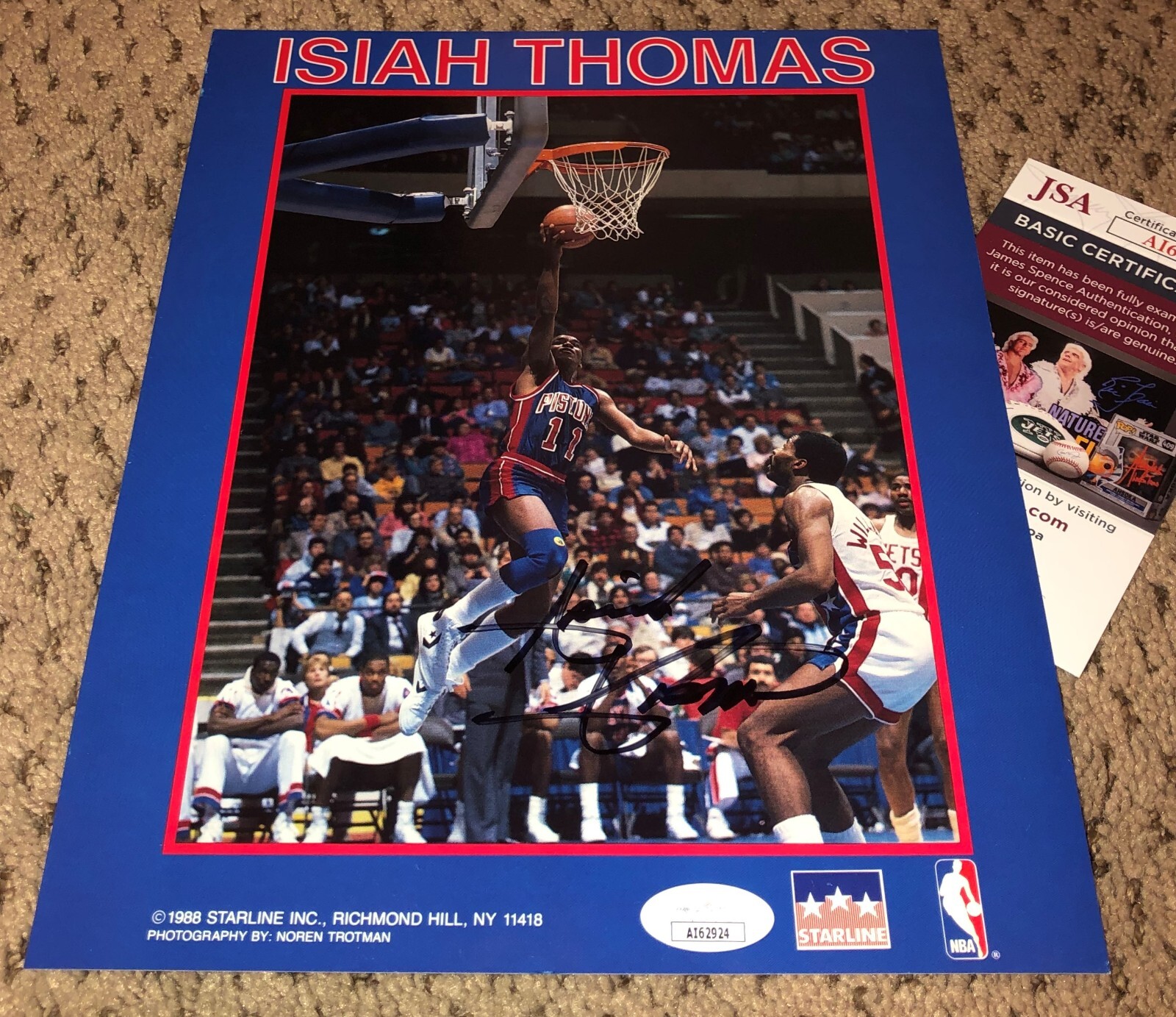 Isiah Thomas Autographed Memorabilia | Signed Photo, Jersey ...