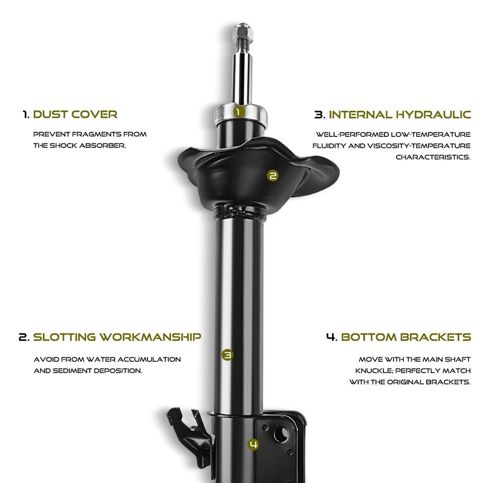 2Pcs Shock Struts Absorber for Nissan 300ZX 1990-1996 Front Left ...