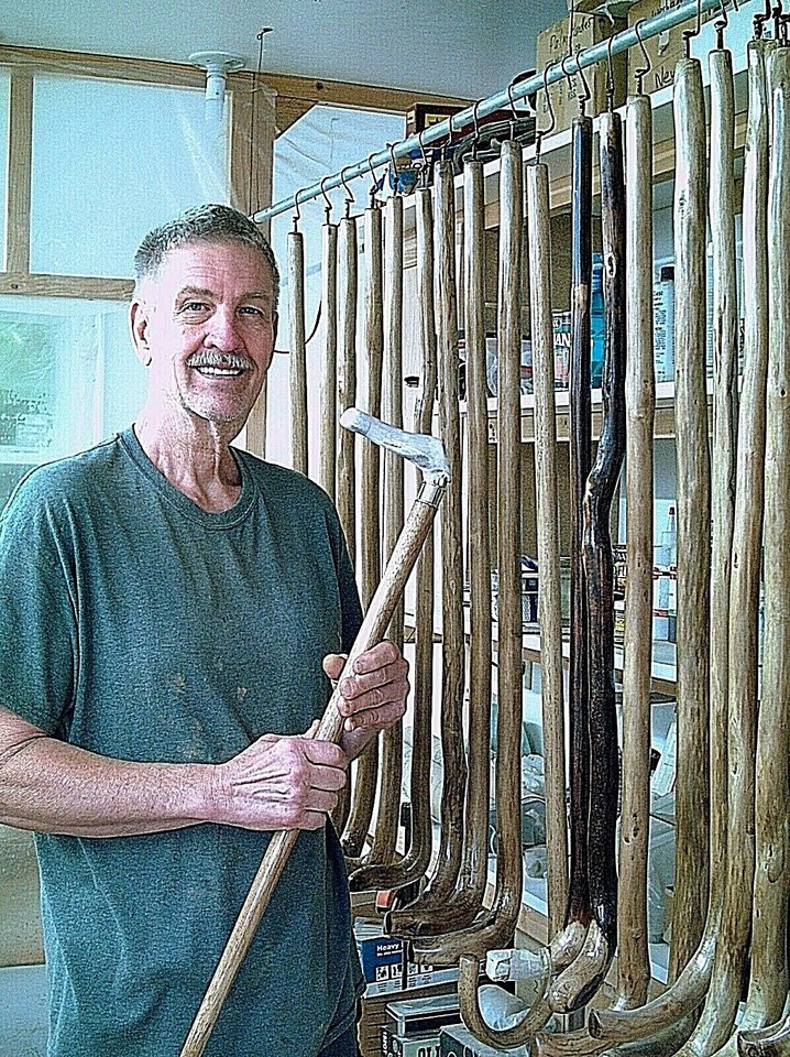 walking stick cane natural grown ROOT HANDLE for AVERAGE size hands ...