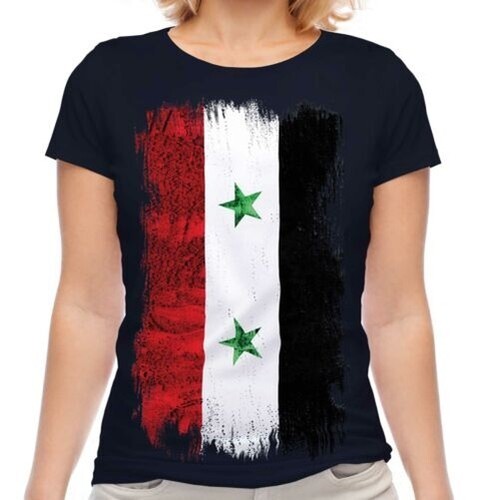 SYRIA GRUNGE FLAG LADIES T-SHIRT TEE TOP SURIYAH FOOTBALL SYRIAN GIFT ...