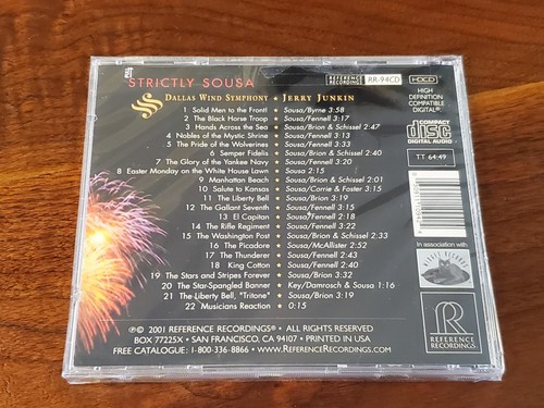 Strictly Sousa by Dallas Wind Symphony Orchestra / Junkin (CD, 2001 ...