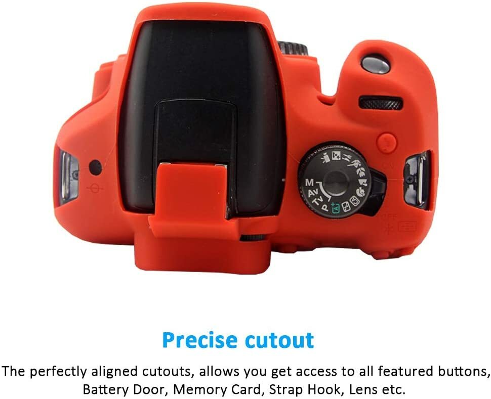 Silicone Armor Skin Case Body Cover Bag for Canon EOS 2000D Rebel T7 ...