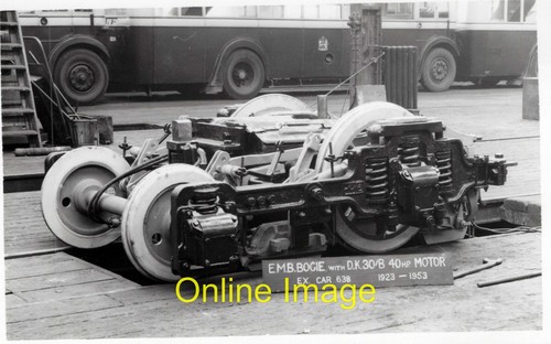 Tram Photo Birmingham - No: EMB Motor Bogie in KL Rd Works 28/6/53 ...