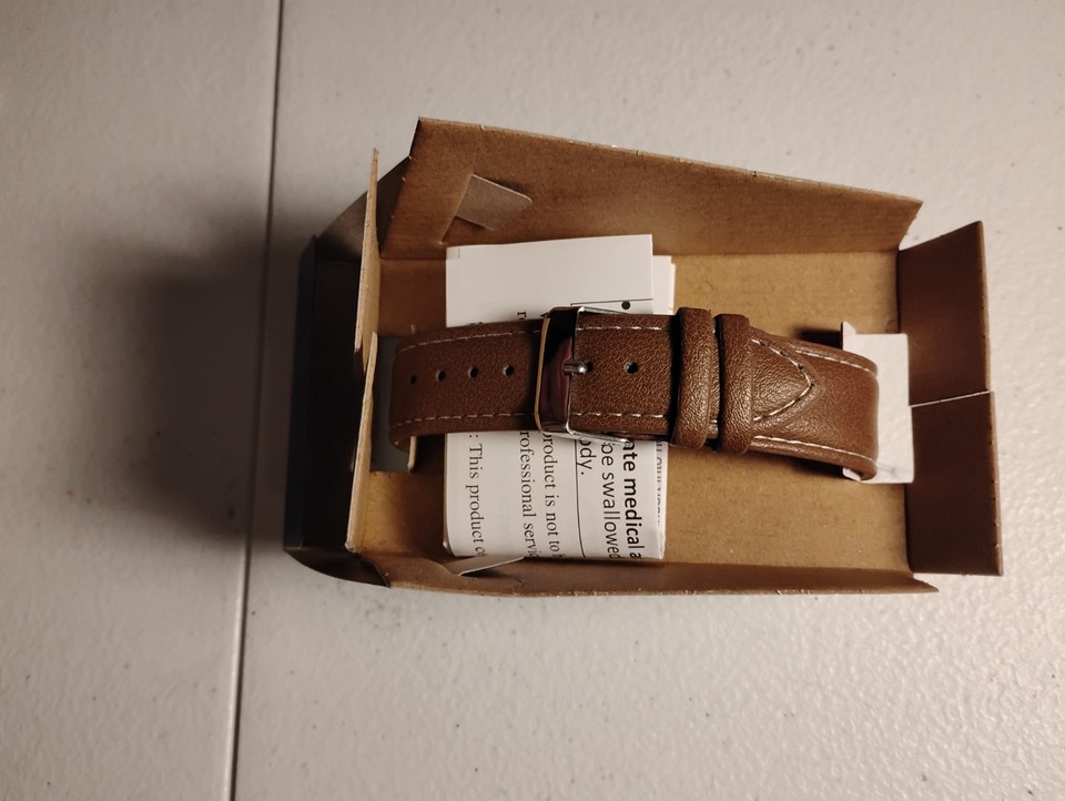 NEW GEORGE MALE WRISTWATCH BROWN SIMULATED LEATHER BAND QUARTZ ACCURACY ...