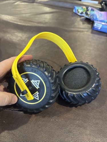 Monster Jam Truck Tire Kids Ear Muffs Noise Reduction Yellow And Black ...