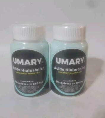 2 Umary Hyaluronic Acid 30 Caplets Moisturizes Firm Skin New Sealed Exp ...