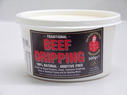 12x500g British Beef Dripping / Tallow Deep or Shallow Frying Sausages ...