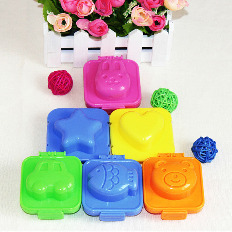 6 Pcs Boiled Egg Sushi Rice Mold Bento Maker Sandwich Cutter Decorating ...