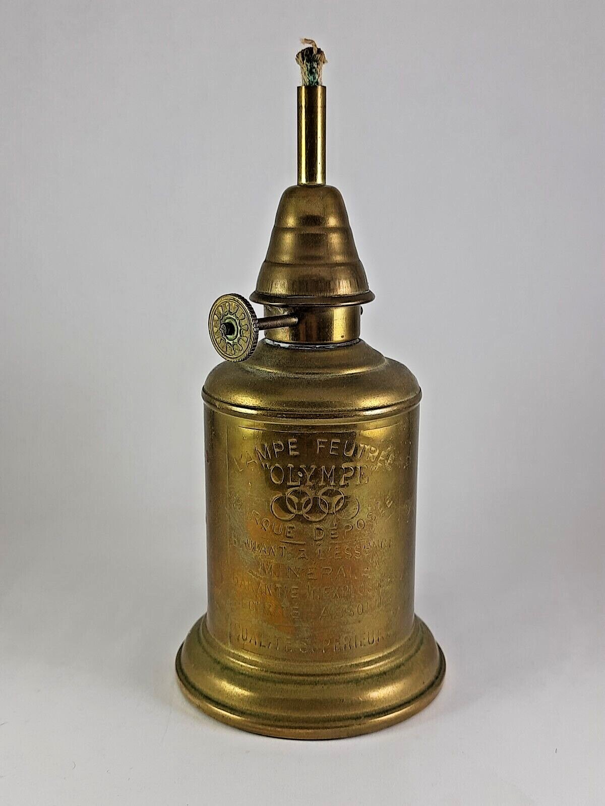 Vintage Lampe Feutree Olympe Burning Gasoline Old Brass Lamp | eBay