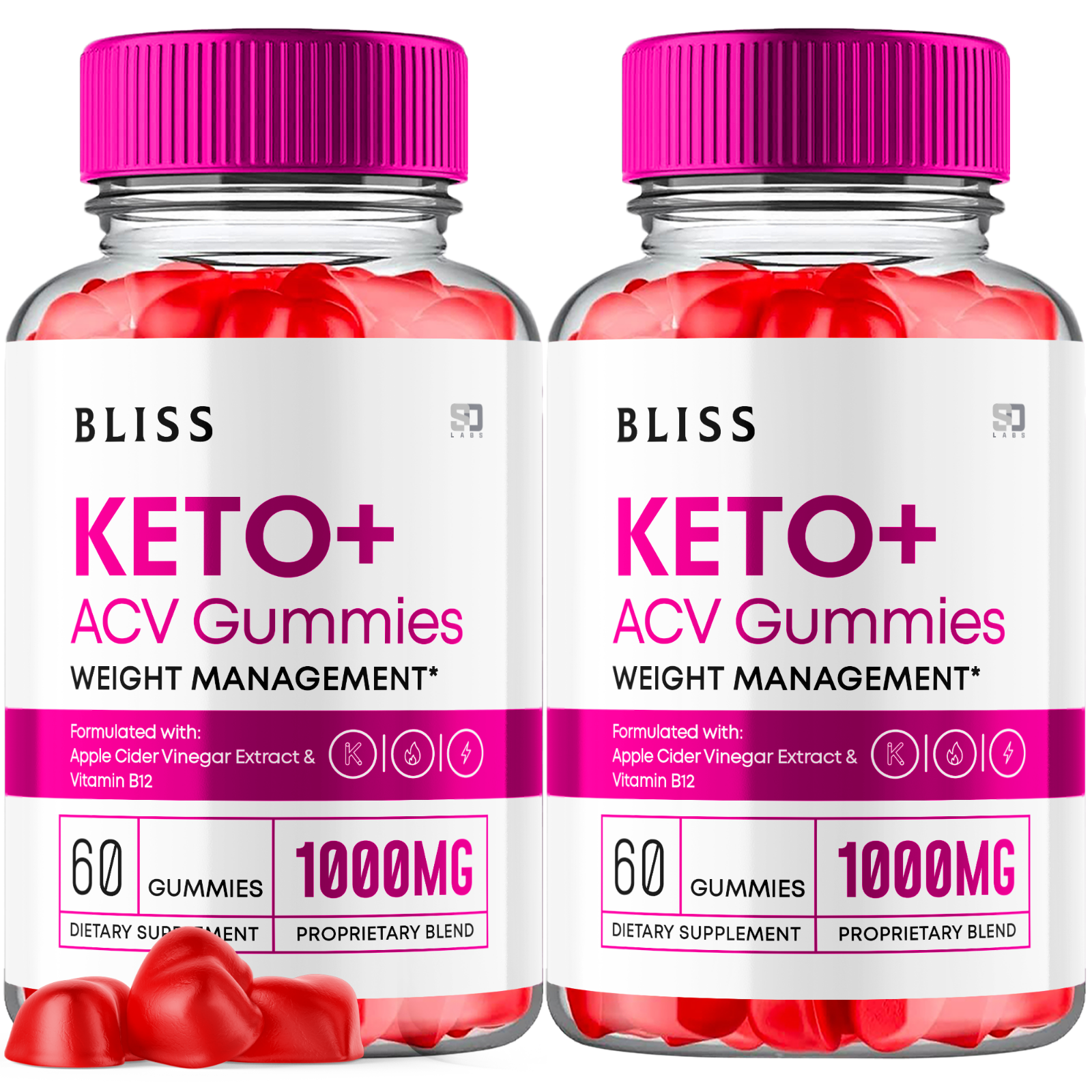 (2 Pack) Bliss Keto Gummies, Bliss Keto ACV Gummies Weight Loss (120 ...