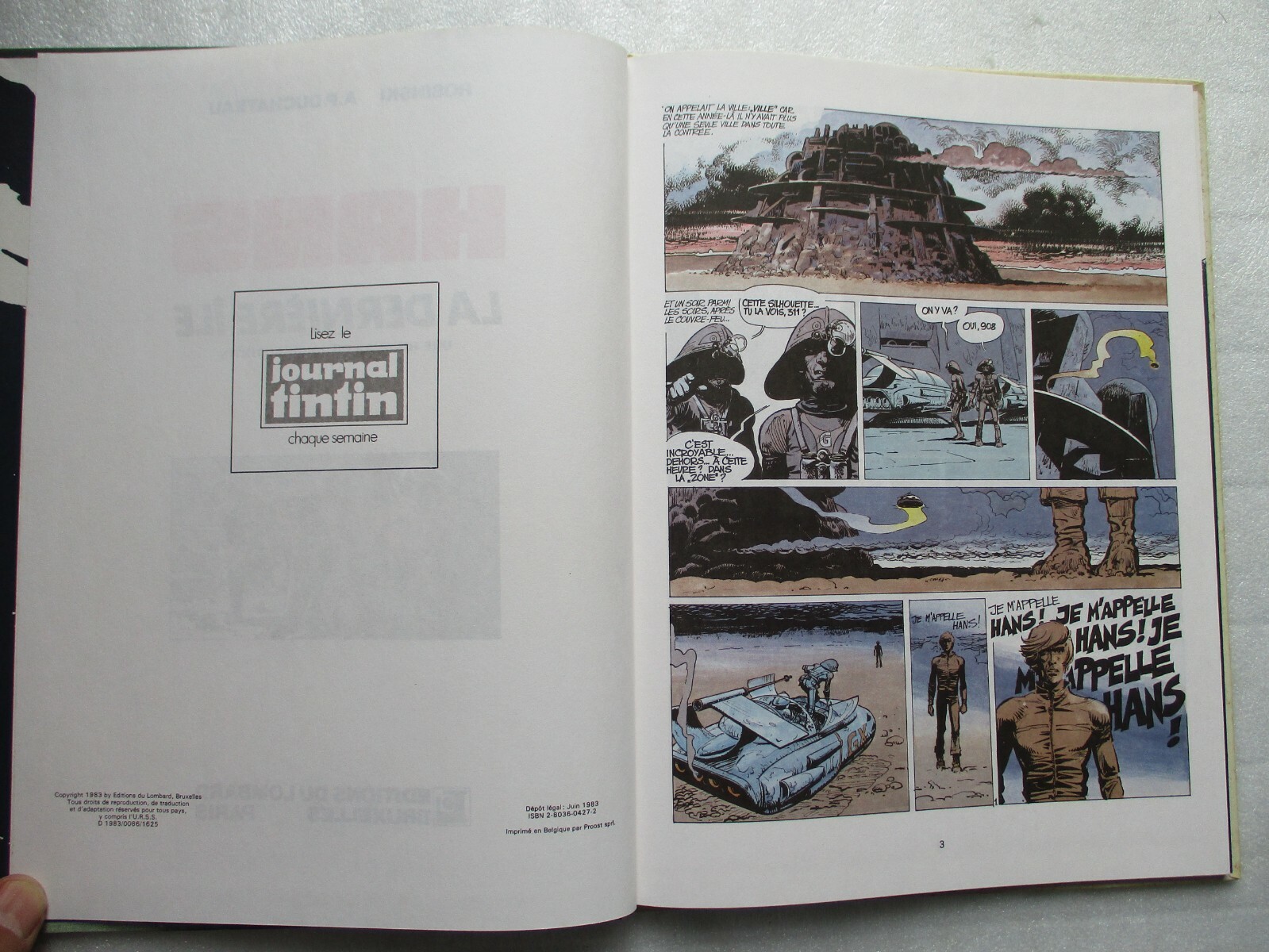 ROSINSKI DUCHATEAU HANS LA DERNIERE ILE EDITIONS DU LOMBARD JUIN 1983 ...