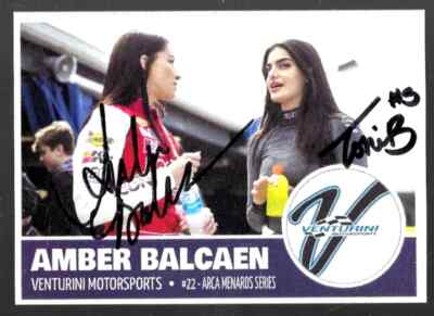 AMBER BALCAEN TONI BREIDINGER NASCAR SIGNED PHOTO AUTOGRAPH POSTER 8X10 ...