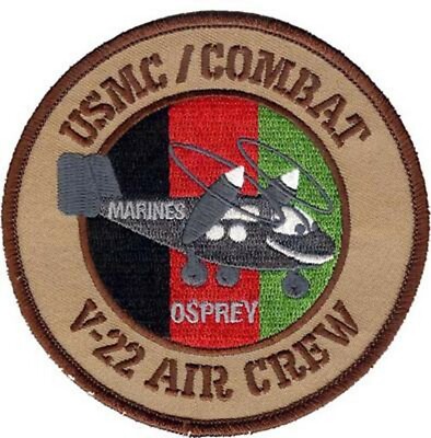 4.5" MARINE CORPS COMBAT V-22 AIR CREW OSPREY ROUND TAN EMBROIDERED ...