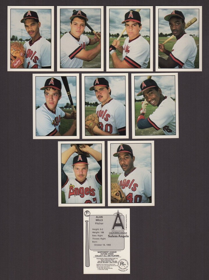 1986 SALEM (Oregon) ANGELS | NWL complete 25-card team set Pacific ...
