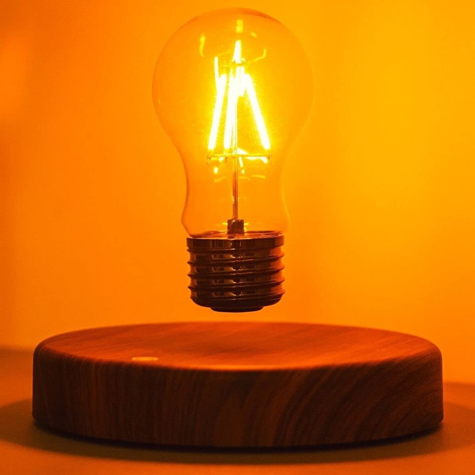 Durable Floating & Spinning Magnetic Light Bulb Night Lamp - Creative ...