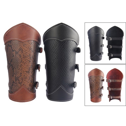 PU Leather Knights Archery Gauntlet Medieval Costume Bracers | eBay