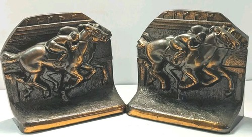 MCM RAY E. DODGE INC BOOKENDS HORSE RACING ORIGINAL STICKERS | eBay