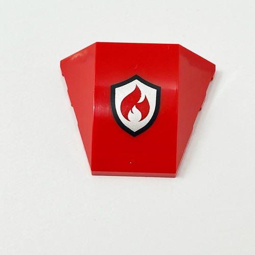 64225 LEGO Wedge 4x3 No Studs FIRE LOGO Badge Red (1) | eBay