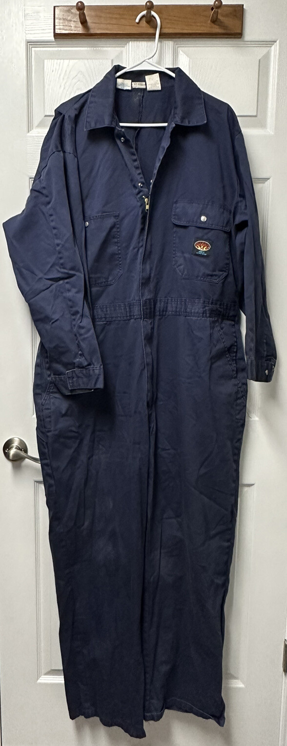 Rasco FR Coveralls #BFR750 Navy Blue 7.5oz Size 50 Regular 100% Cotton ...