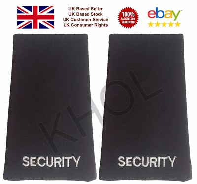 Woven Security Epaulette Slider Black Epaulettes, Shoulder Security ...