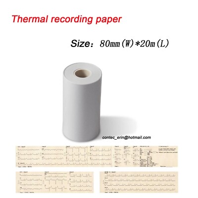 thermal recording paper print paper for CONTEC ECG / EKG 80mm(W)*20m(L ...