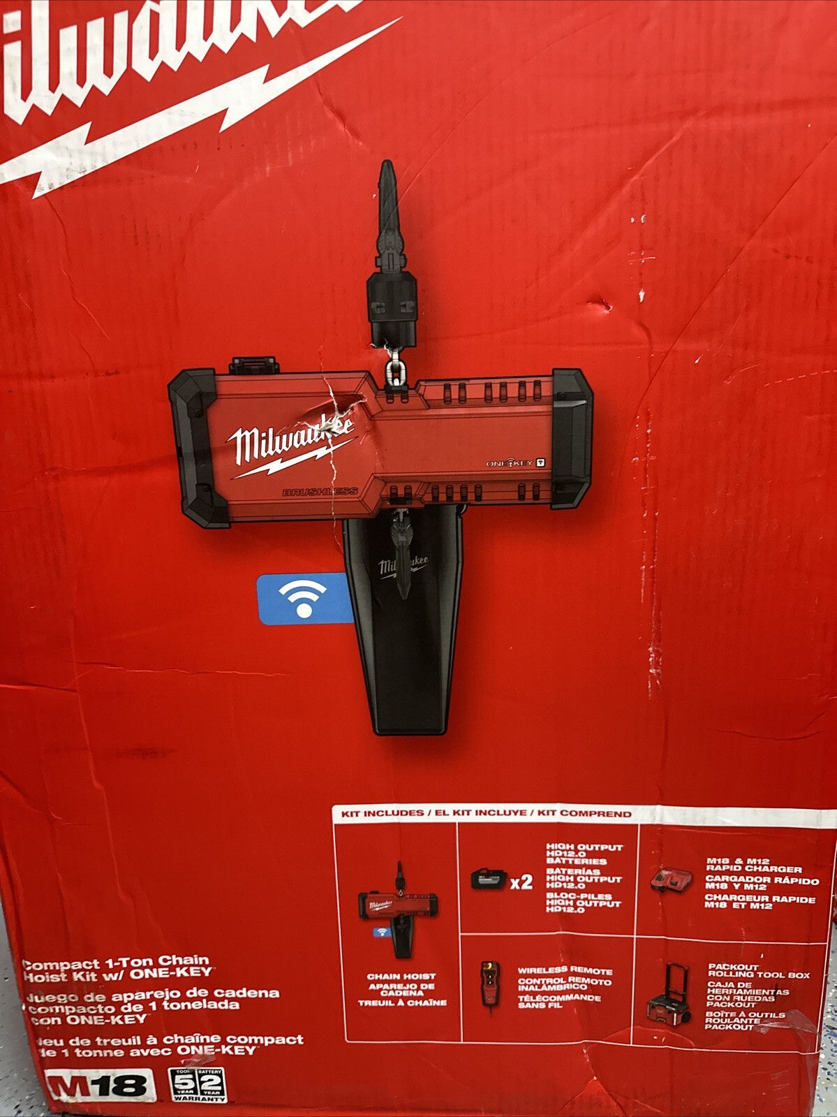 Milwaukee 2983-22HD M18 1-TON CHAIN HOIST W/ ONE-KEY Kit 2 12.0 Rapid ...