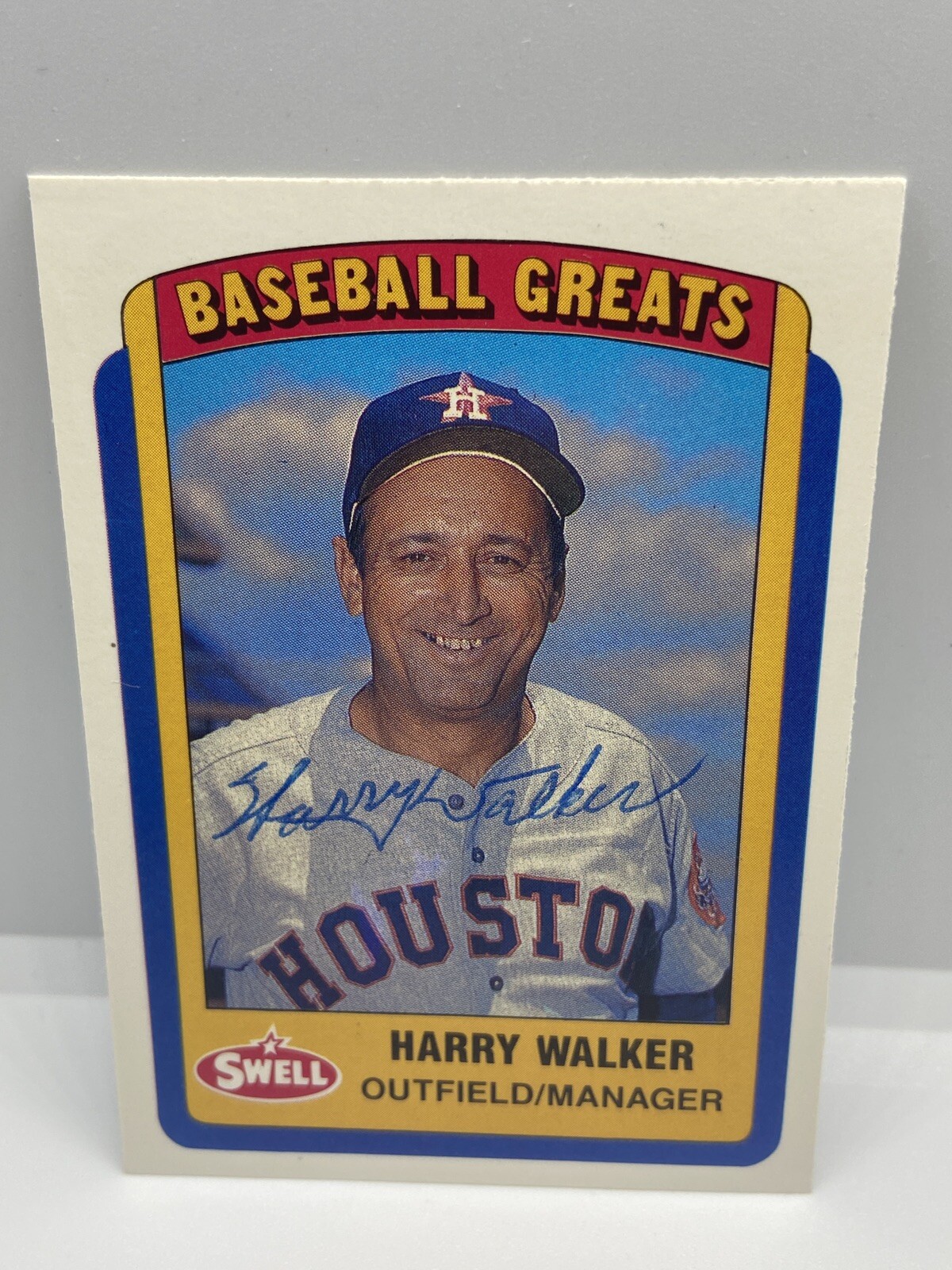 1990 Swell Baseball Greats #33 Harry Walker Signed Autographed Card | eBay