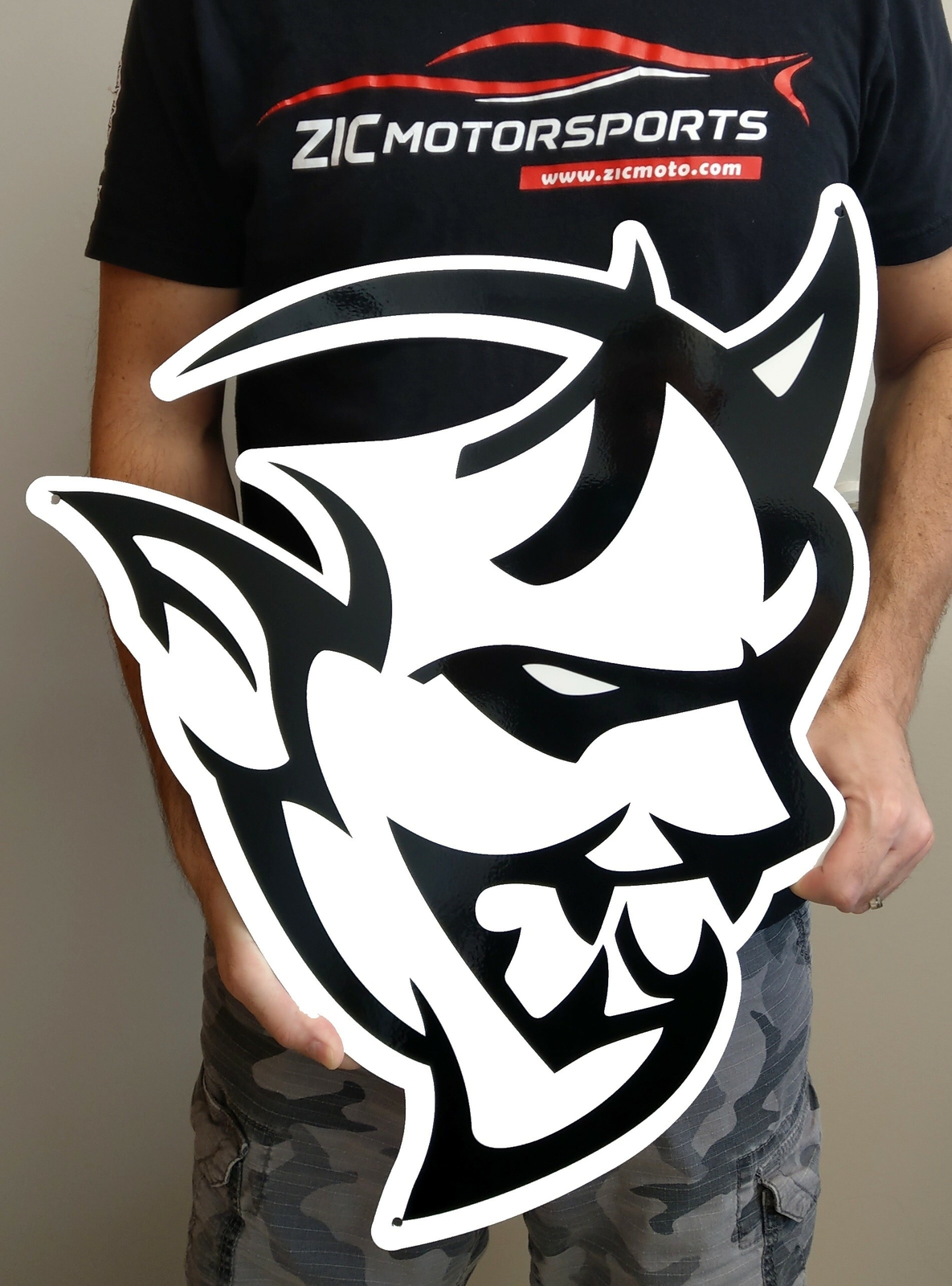 Dodge Demon Emblem Logo Steel Sign Black - Large 19" X 18.5" | eBay