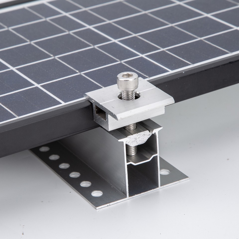 Solar Panel Alu Bracket PV Mounting Rail Fixing Clamp Roof Motorhome ...