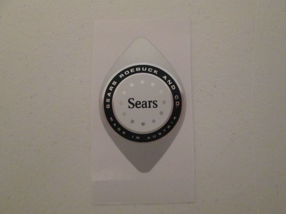 Sears made in Austria Head Badge and Seat Post Decal | eBay