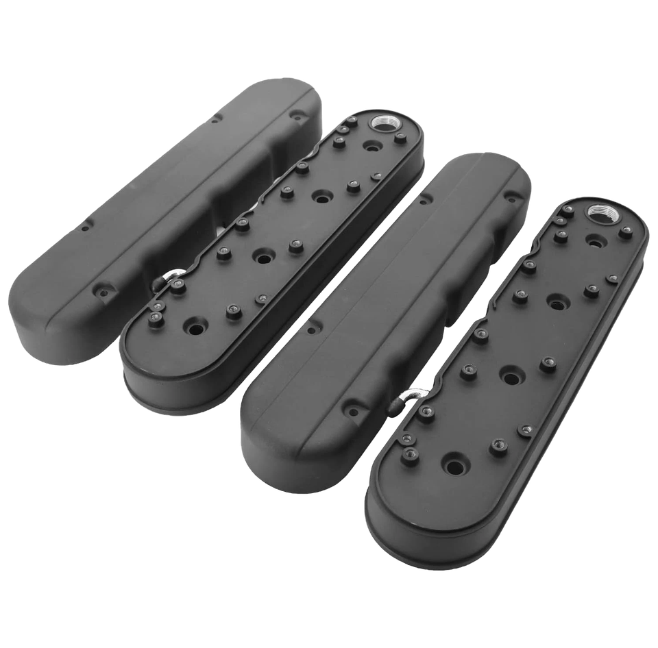 LS Smooth Cast Aluminum Valve Covers w/ Coil Covers for GM LS1 LS2 LS3 ...