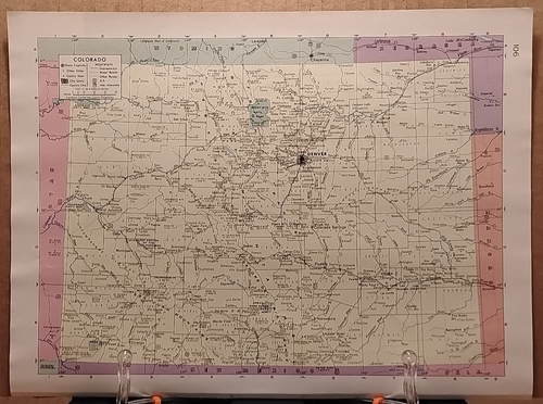 1961 Vintage COLORADO Authentic Old Atlas Map Life Pictorial Atlas of ...