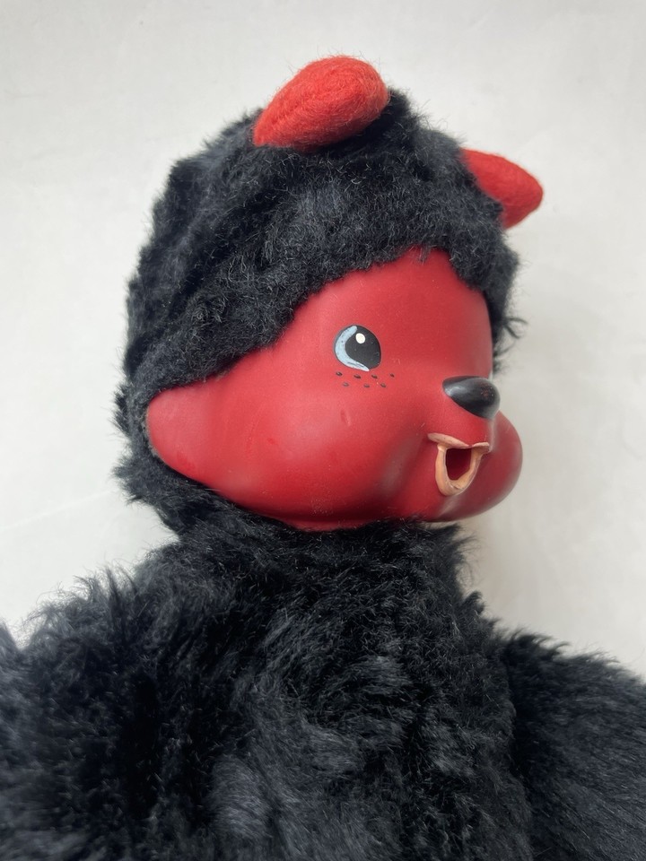 Vintage Monchichi Sekiguchi Red Devil Monkey Thumb Sucker Rubber Face ...