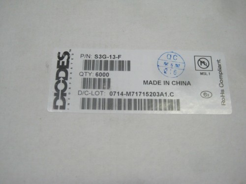 200 pcs S3G-13 -F DIODES INC RECTIFIER S1G 400V 1A SMA | eBay