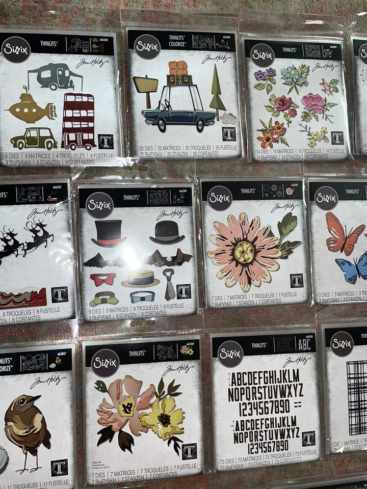Tim Holtz Sizzix Thinlits Die Sets Lot of 26 Brand New! Fast Shipping HUGE LOT!! | eBay