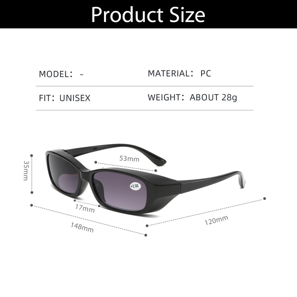 4 PK Clear Lens Mens Black Frame Reading Glasses Heavy Duty Readers for ...