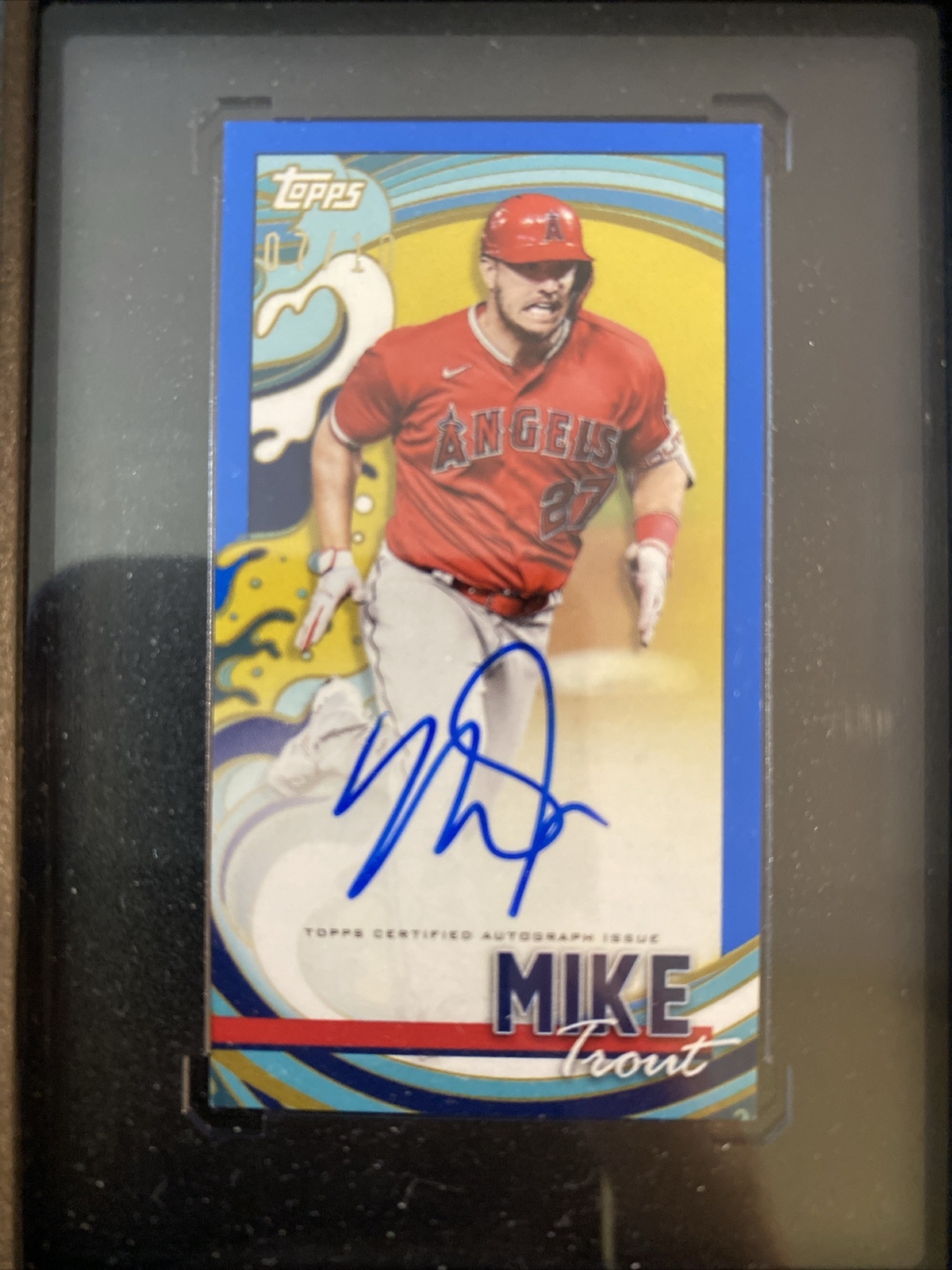 2022 Topps Rip MIKE TROUT Auto Autograph Mini Blue /10 Angels | eBay
