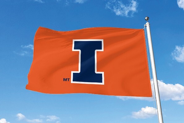 ILLINOIS FIGHTING ILLINI 3'X5' FLAG BANNER 100% FULL COLOR ON BOTH ...