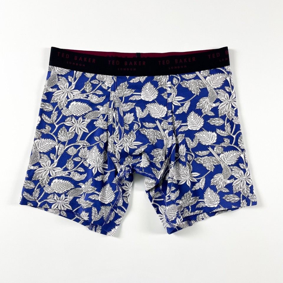 Ted Baker Men's Boxer Briefs 2-Pack Print Cotton Stretch Keyhole Fly ...