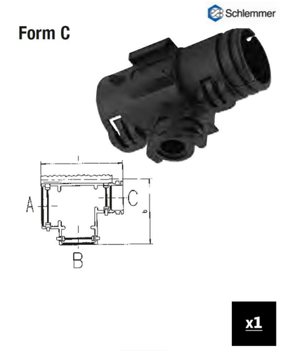 Schlemmer 9806187 NW 17-17-13 (Form C) T-Manifold Conduit Connector ...