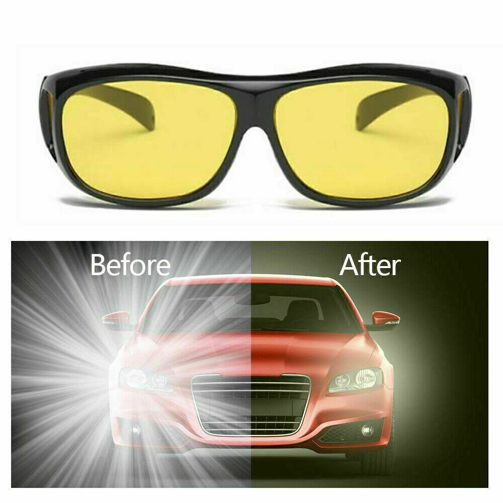 HD Night Driving Glasses Polarized Yellow Lens Anti Glare Vision Tinted ...
