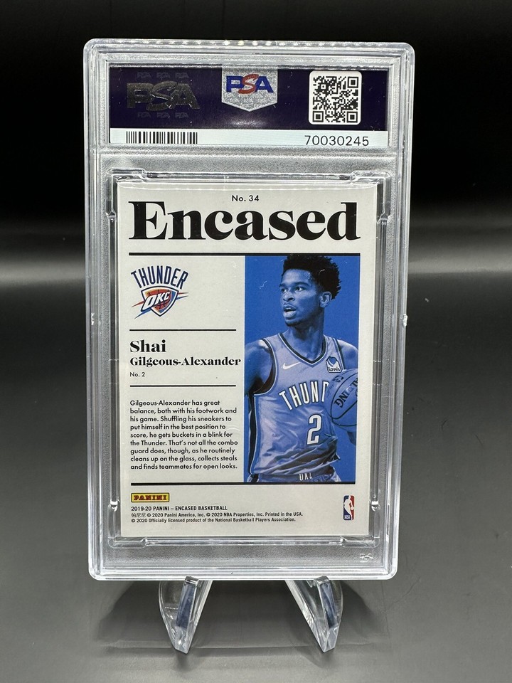 Shai Gilgeous-Alexander 2019-20 Panini Encased Purple /35 PSA | eBay